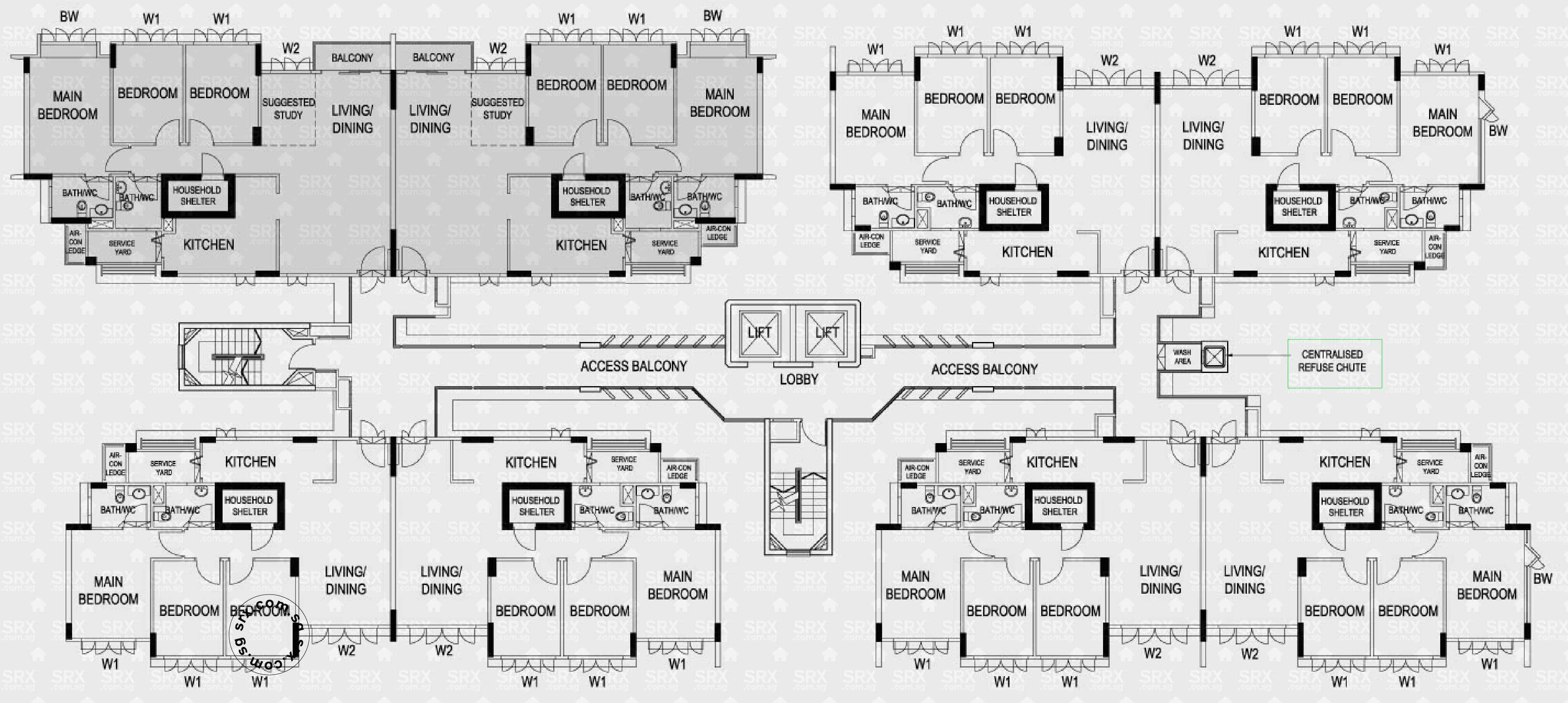 Floor Plans for 271C Punggol Walk (S)823271 HDB Details | SRX Property