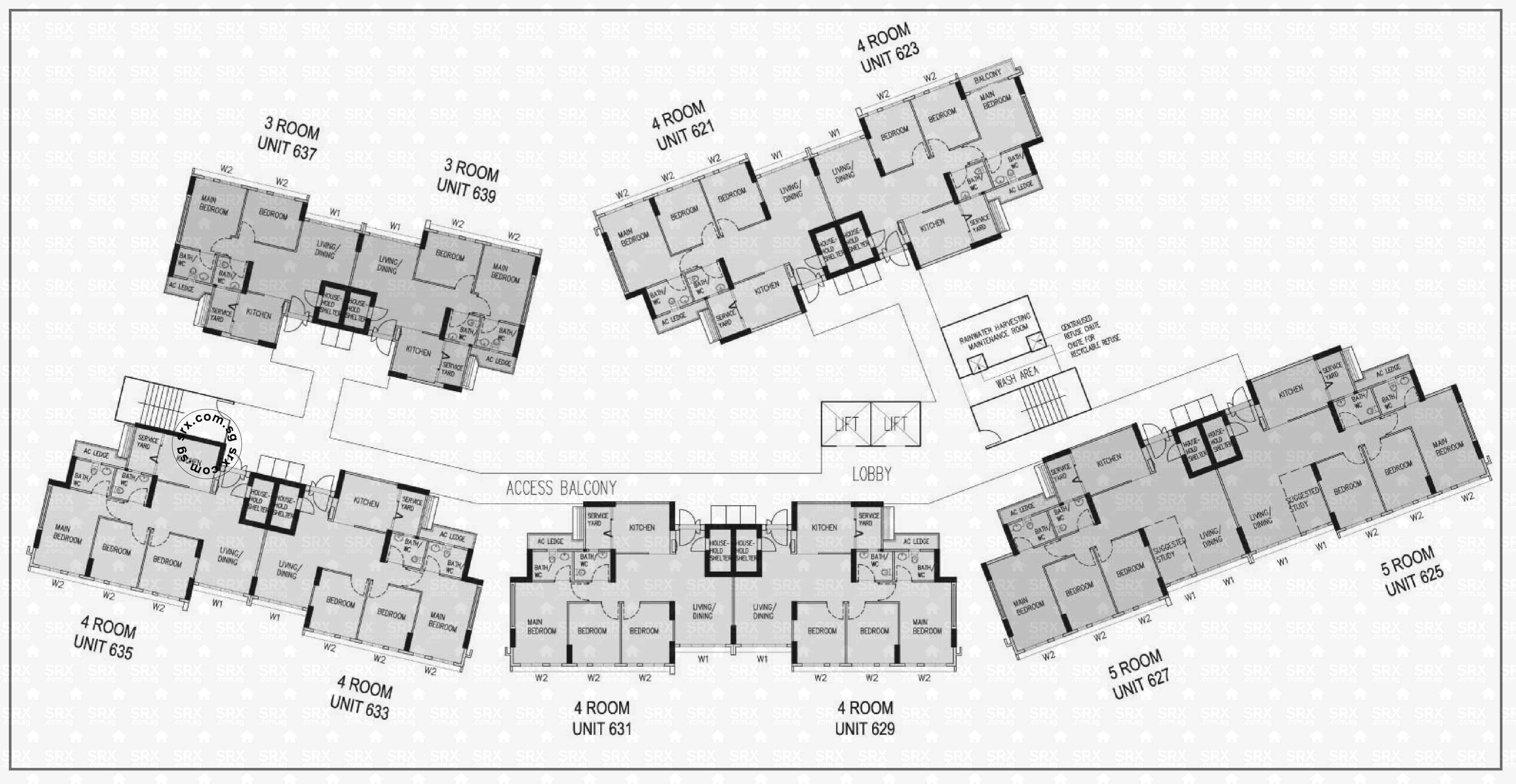 Floor Plans for 314B Punggol Way (S)822314 HDB Details | SRX Property