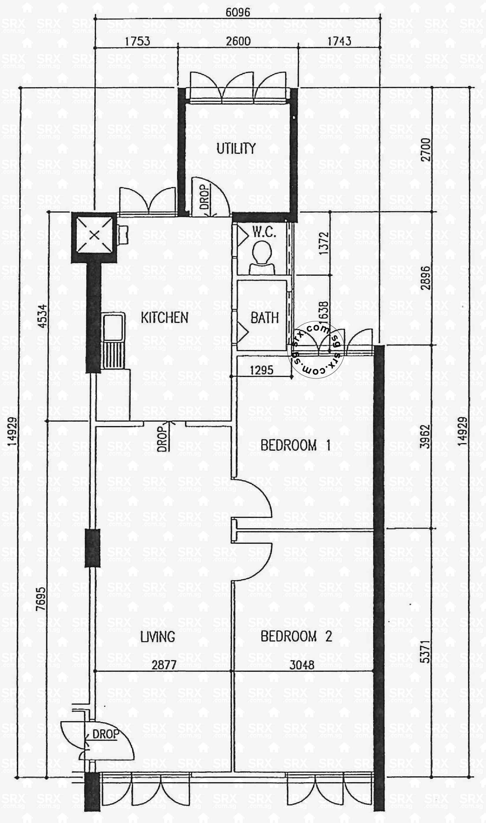 HDB 3I Floor Plan