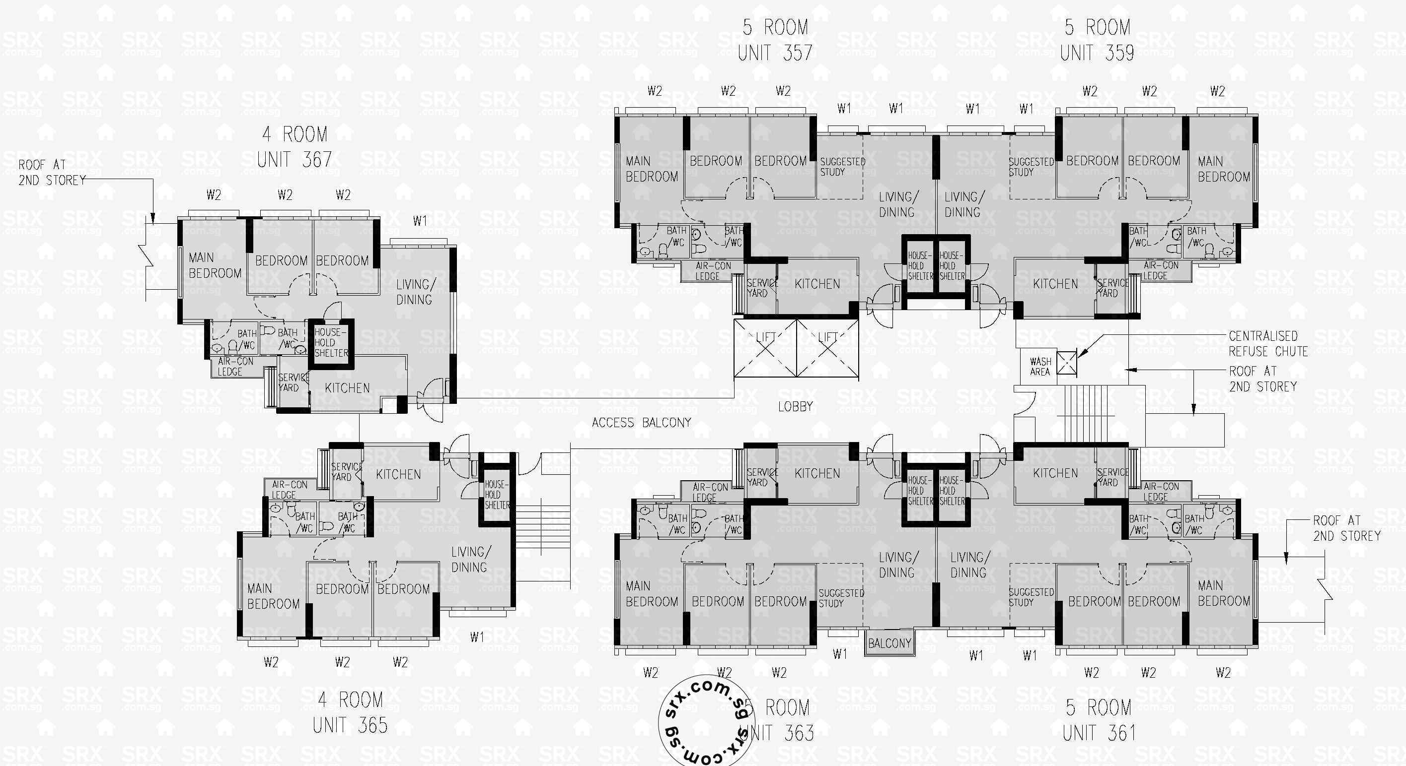 Floor Plans for 288B Compassvale Crescent (S)542288 HDB Details | SRX ...