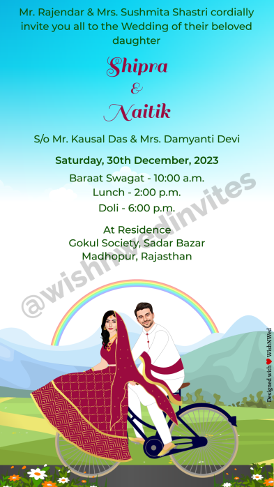 2 States Wedding Invitation Video Template - Wish N Wed