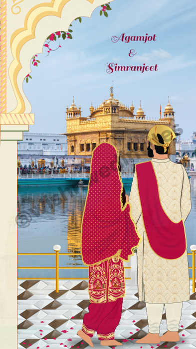 Editable Punjabi Roka Invitation Video Templates - Wish N Wed