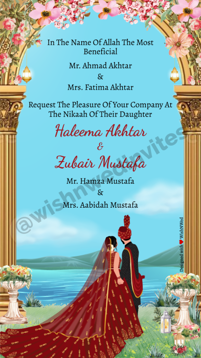Editable Nikah Invitation Video Template - Wish N Wed