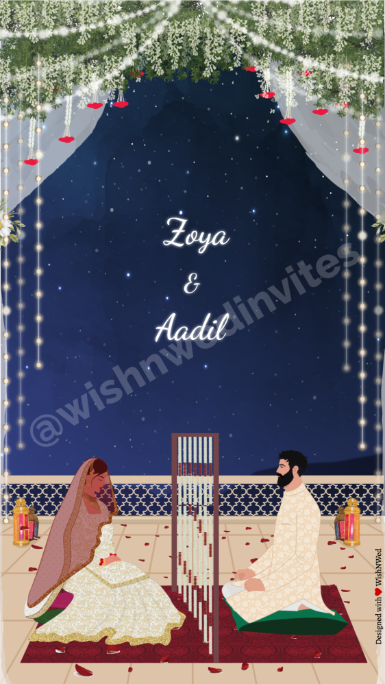 Muslim Wedding Video Invitation Maker Nikaah & Walima, Rukhsati Invites ...