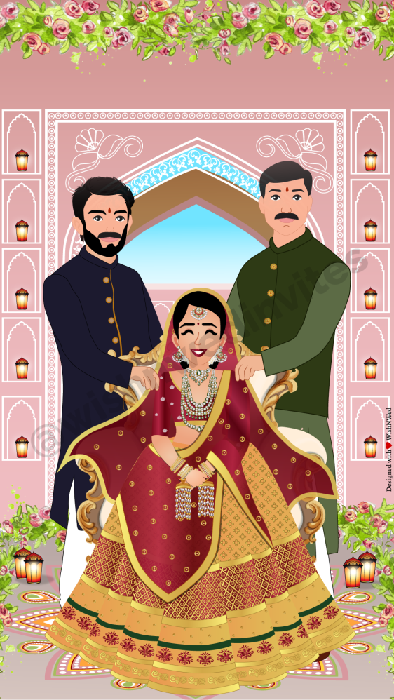 Bangle & Choora Ceremony Invitation Card - Wish N Wed