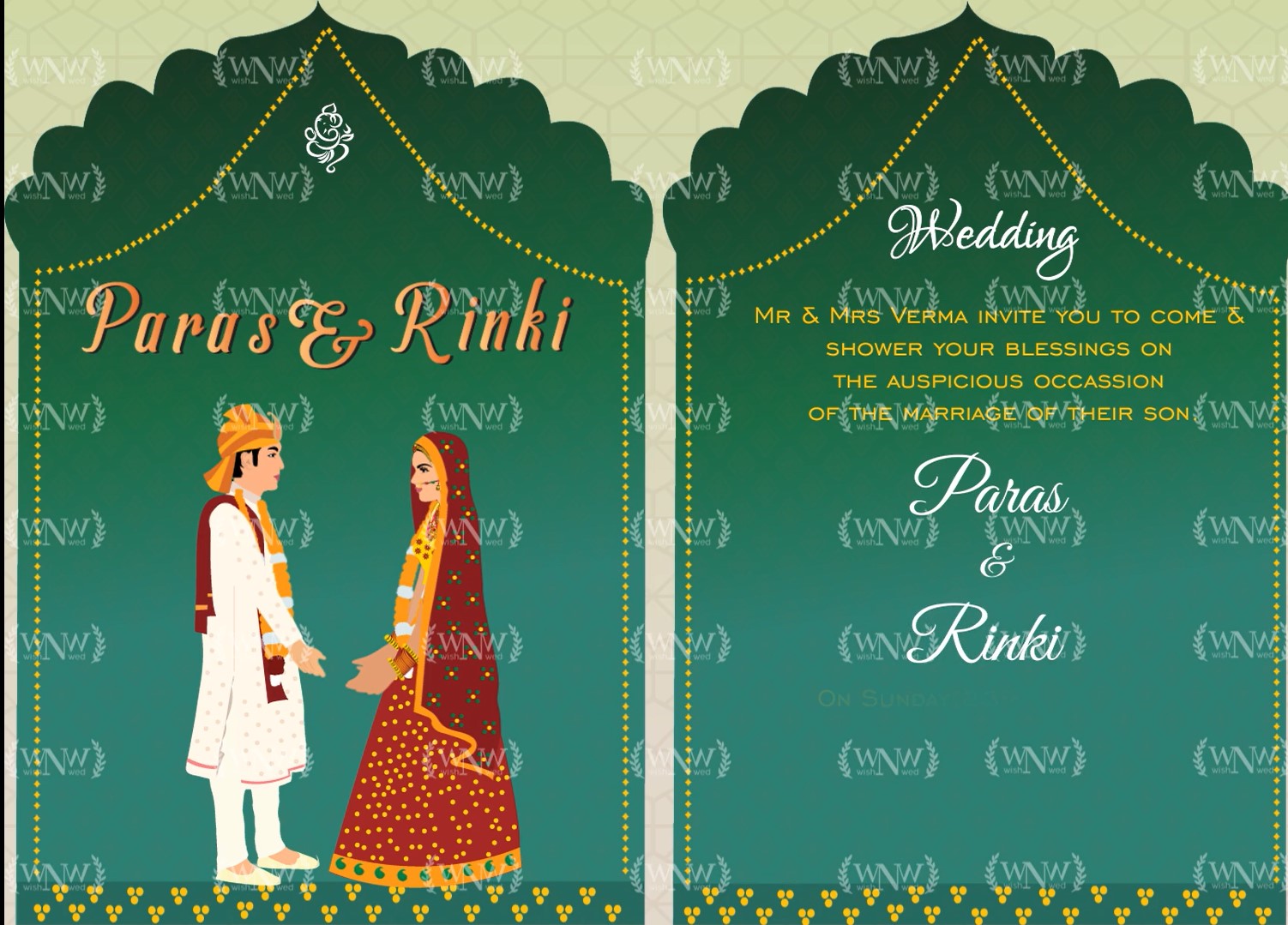 Create Traditional Wedding Invitation Video - Wish N Wed