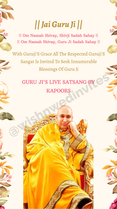 Editable Guruji Satsang Invitation Templates - Wish N Wed