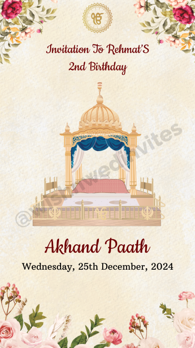 Dadi Mangal Path Invitation Card Maker - Wish N Wed