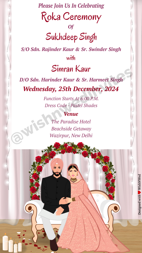 Editable Punjabi, Sikh & Anand Karaj Wedding Video Invitations - Wish N Wed
