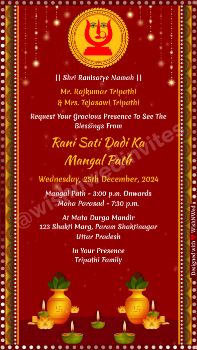 Create Shri Akhand Path Sahib Invitation Video Online - Wish N Wed