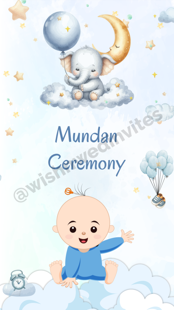 Mundan Ceremony Invitation Card Video Maker - Wish N Wed