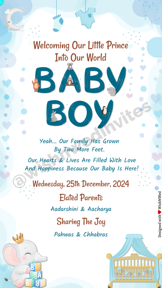 Pregnancy & Baby Announcement Video Invitations - Wish N Wed