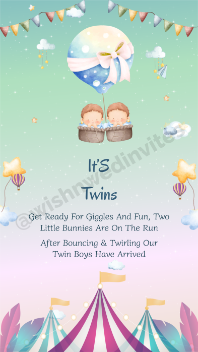 Editable Baby Birth Announcement Video Templates for Boy - Wish N Wed