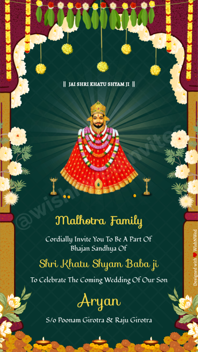 Sai Bhajan Sandhya Invitation Template - Wish N Wed