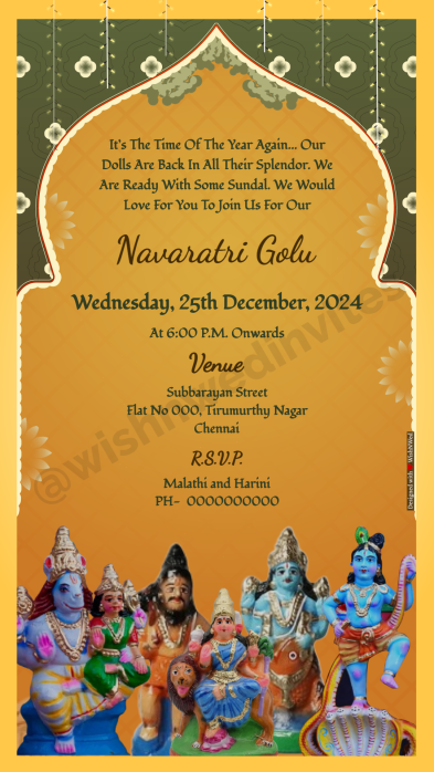 Editable Navratri Garba Invitation Video Template - Wish N Wed