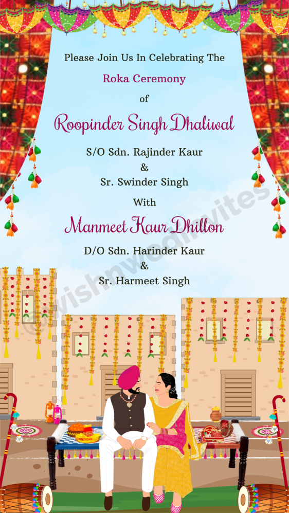 Editable Punjabi, Sikh & Anand Karaj Wedding Video Invitations - Wish N Wed