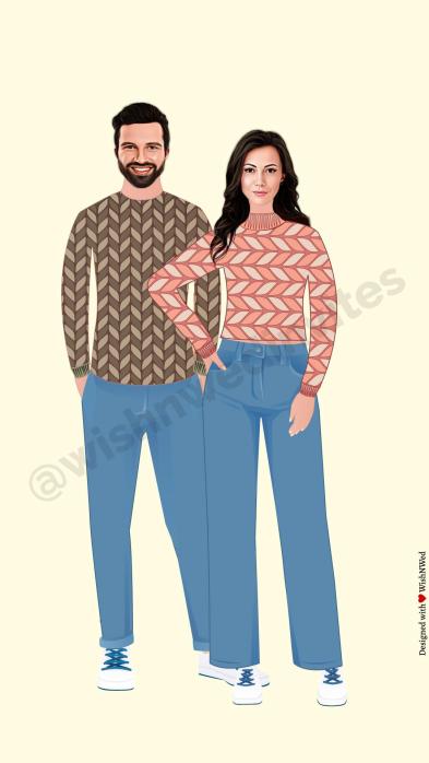 Couple Caricature Maker AI - Wish N Wed Wedding Caricature Maker