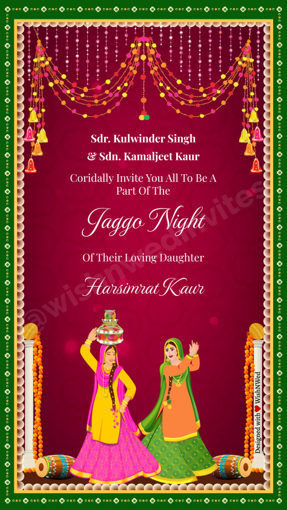 Editable Punjabi, Sikh & Anand Karaj Wedding Video Invitations - Wish N Wed