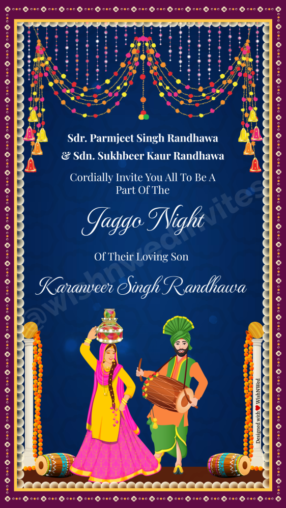 Editable Punjabi, Sikh & Anand Karaj Wedding Video Invitations - Wish N Wed