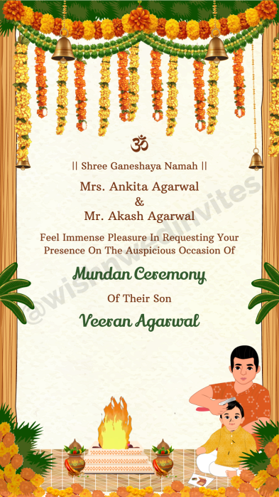 Baby Girl Annaprashan Ceremony Invitation Video | Rice ceremony e‑invite