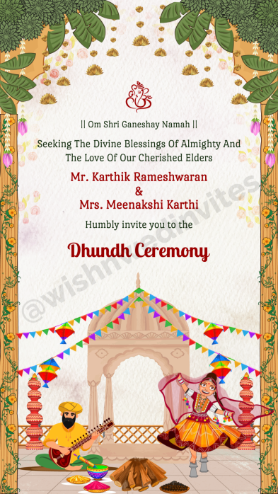 Dhund Invitation Card Video Template - Wish N Wed