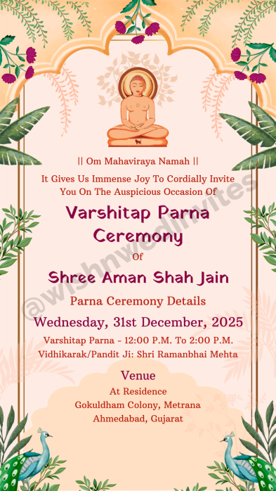 Traditional Bangle Ceremony E-Invite Template