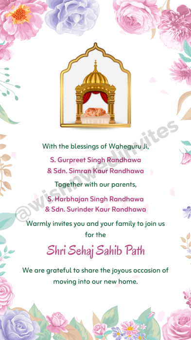Customizable Sunderkand Invitation Template - Wish N Wed