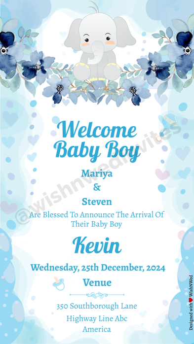 Birth Announcement Template for Baby Girl - WishNWed