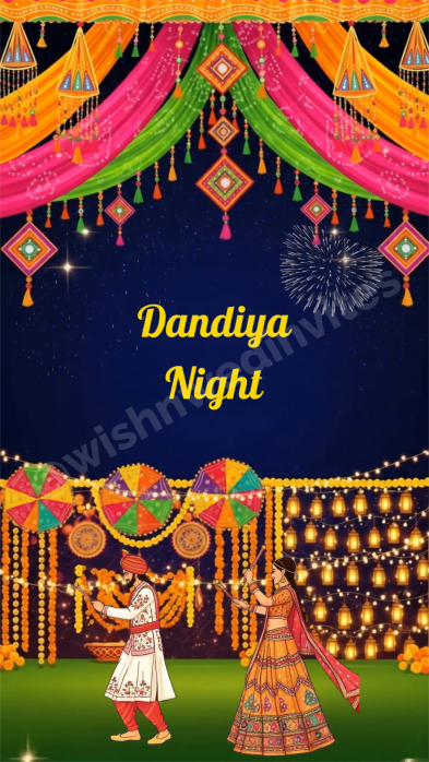 Garba Invitation Video Maker | Navarathri Dandiya Invite - Wish N Wed
