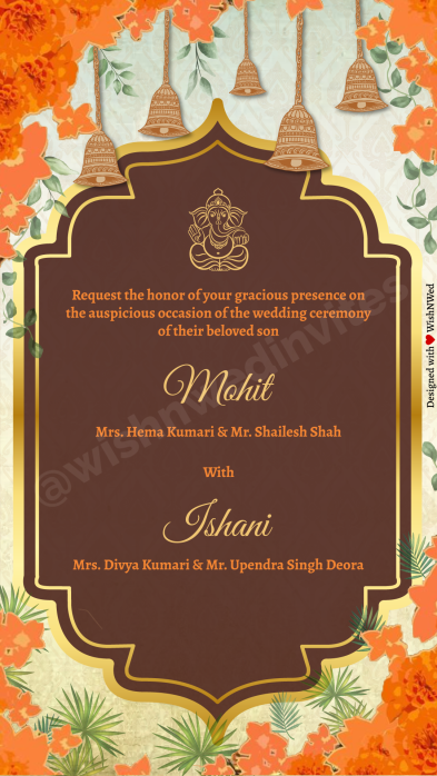 Editable Jain Wedding Invitation Card Video Template - Wish N Wed