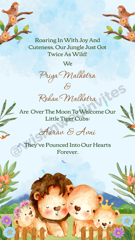 Pregnancy & Baby Announcement Video Invitations - Wish N Wed