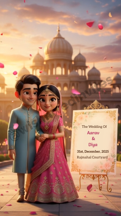 Indian Wedding Invitation Video Maker | Digital Wedding Invite ...