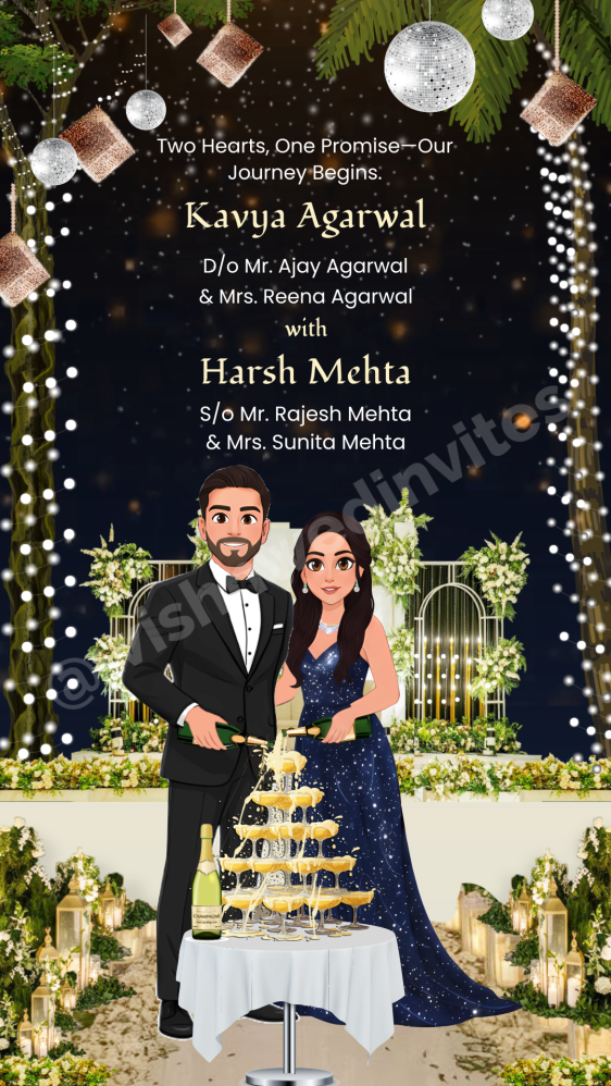 Engagement & Ring Ceremony Video Invitation Maker - Wish N Wed