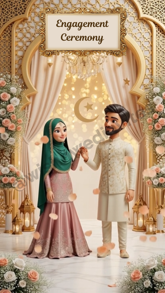 Muslim Wedding Video Invitation Maker Nikaah & Walima, Rukhsati Invites ...