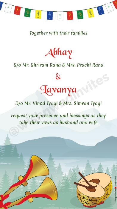 Traditional Kinnauri Wedding Invite Video Template - Wish N Wed