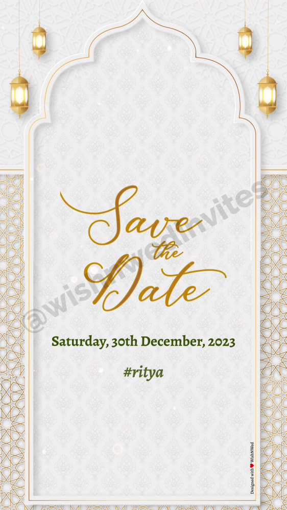 Muslim Wedding Video Invitation Maker Nikaah & Walima, Rukhsati Invites ...