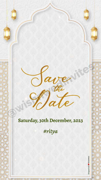 Shrinathji Inspired Wedding Video Invitation Card - Wish N Wed