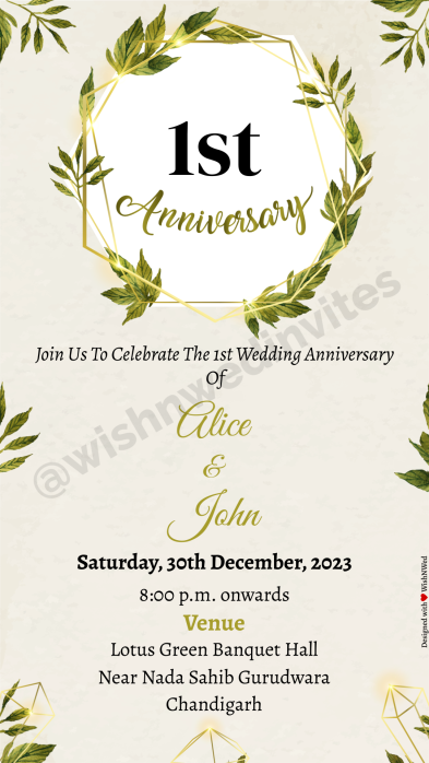 Editable 25th and 50th Wedding Anniversary Invitation - WishNWed