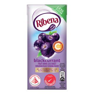 Ribena Blackcurrant Fruit Packet Drink - Less Sweet