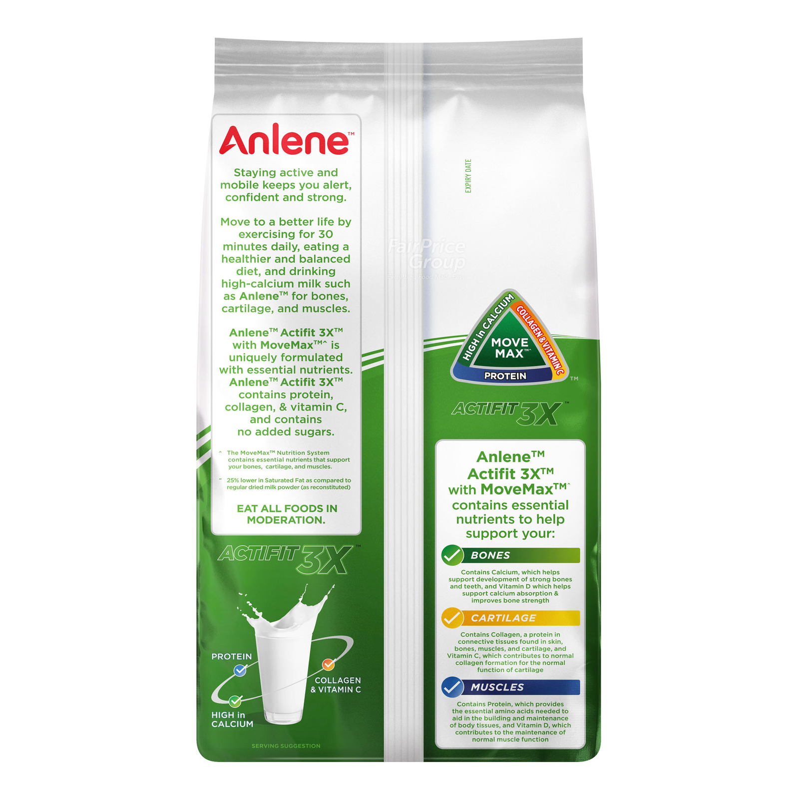 Anlene Move Max Regular Milk Powder - Plain | NTUC FairPrice
