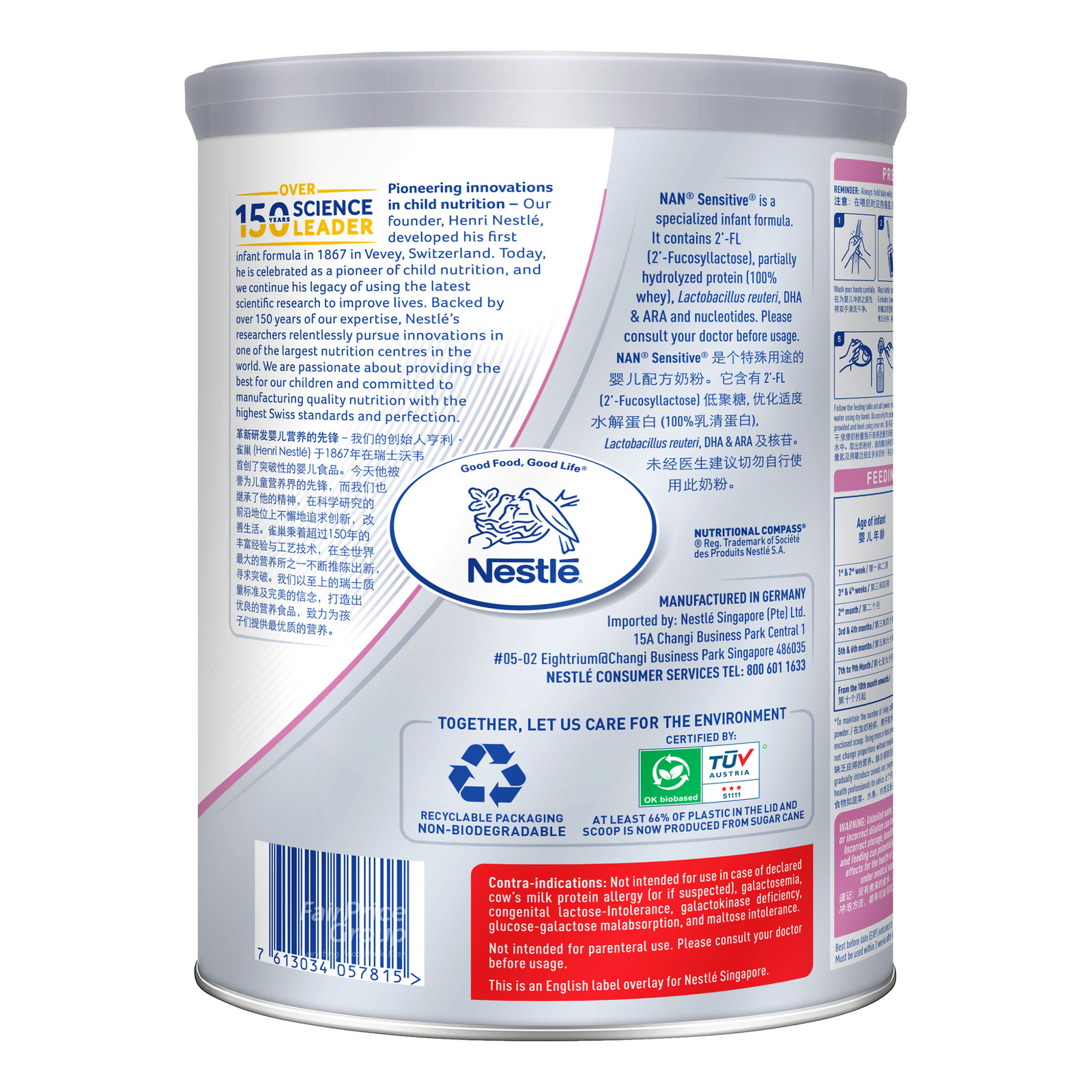 Shop Nestle Nan Infant Milk Formula - Sensitive For Everyday Great ...