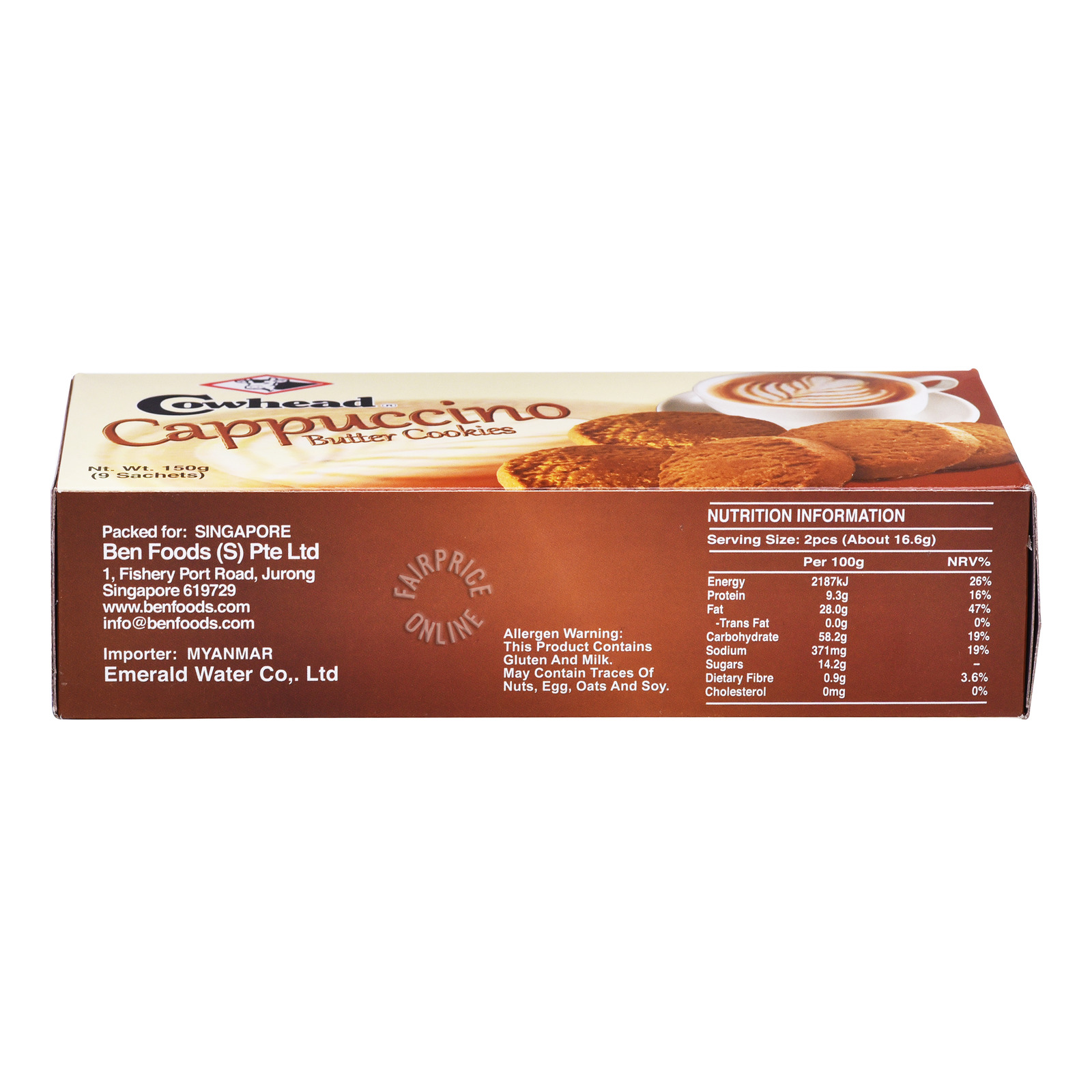 Cowhead Butter Cookies - Cappucino | NTUC FairPrice