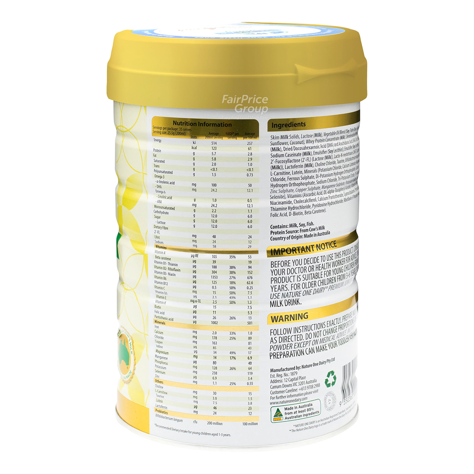 Nature One Dairy Premium Milk Drink Formula - Step 3 | NTUC FairPrice