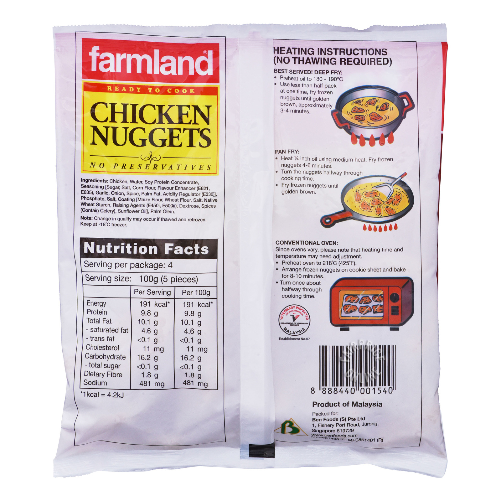 Farmland Frozen Chicken Nuggets - Original | NTUC FairPrice
