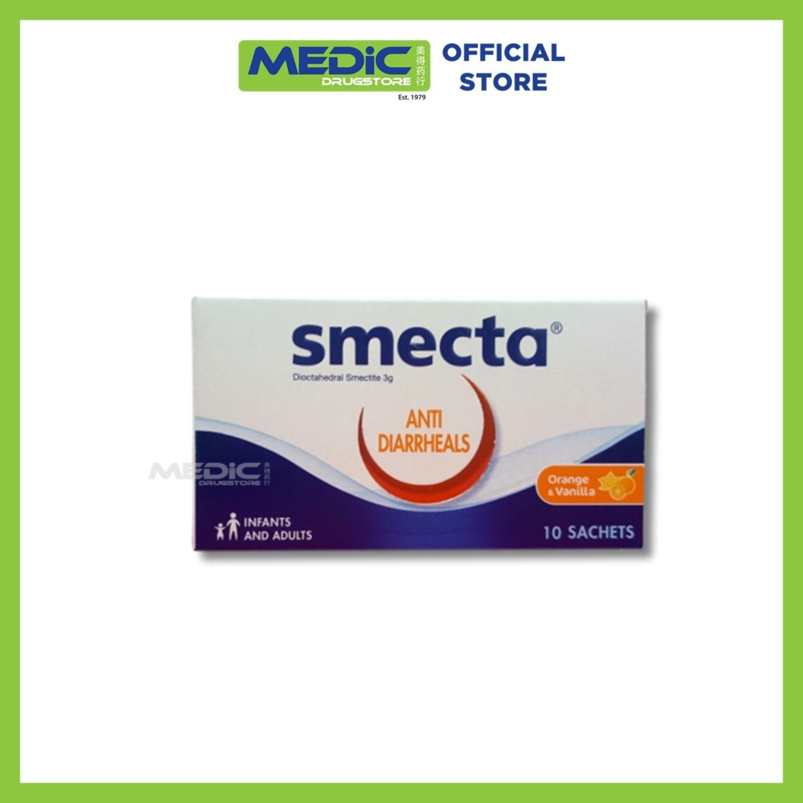 SMECTA Anti Diarrheals Orange & Vanilla Flavoured | NTUC FairPrice