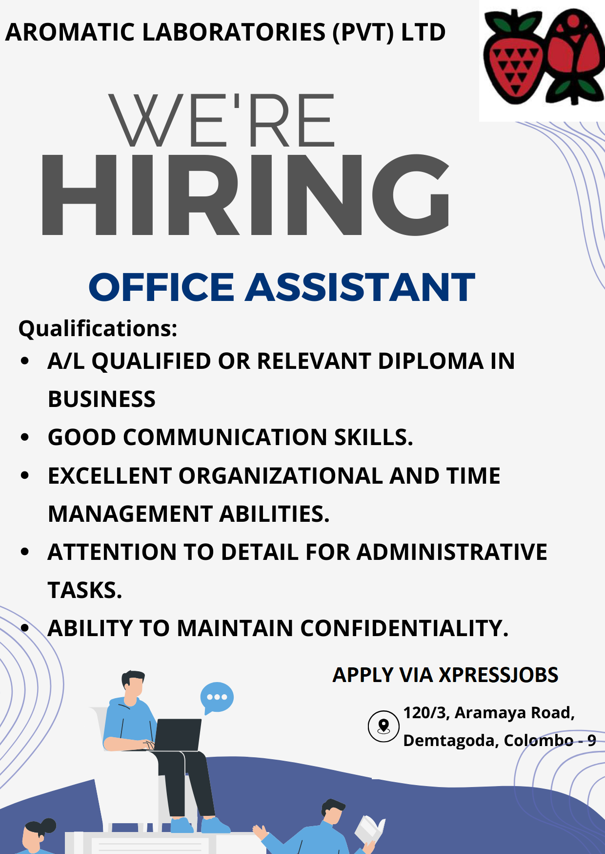 Office Assistant | Colombo 09 - Aromatic Laboratories (Pvt) Ltd ...