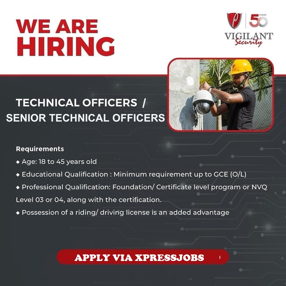 Technical Officers / Senior Technical Officers - Vigilant Security ...