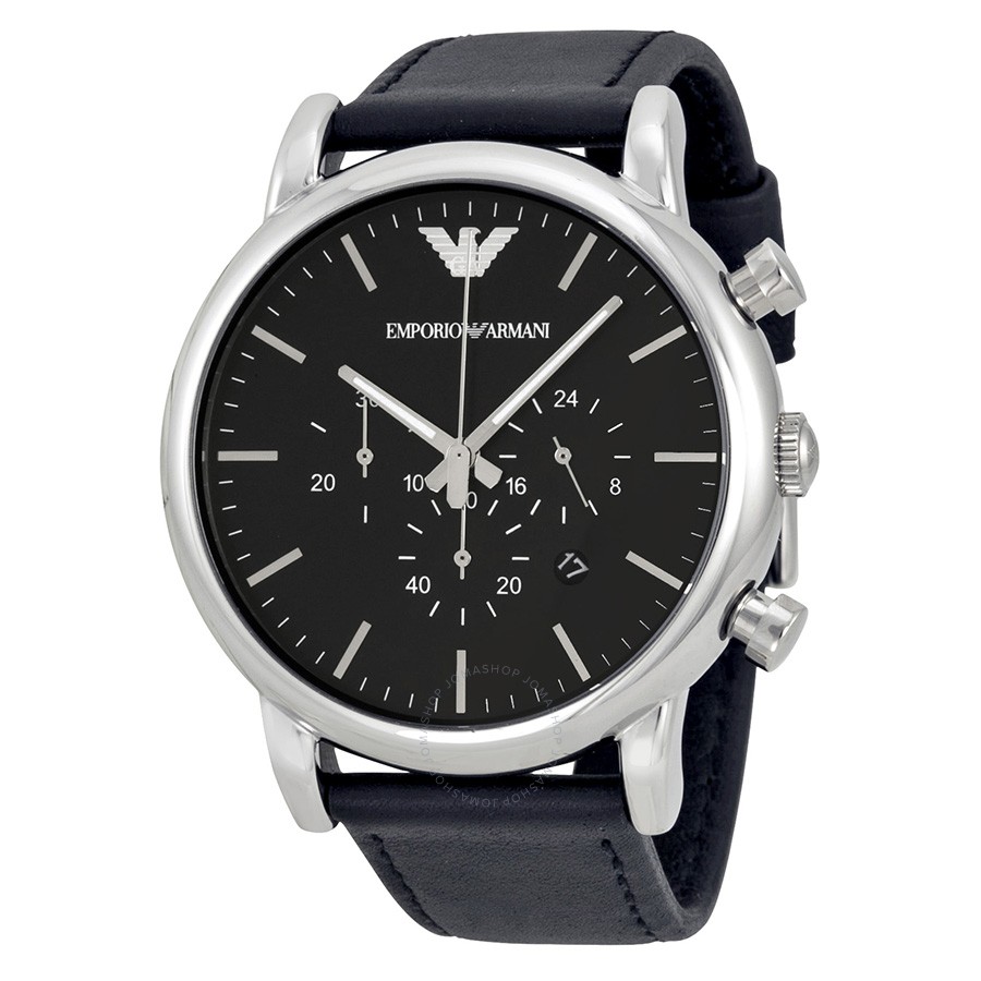 Emporio Armani Classic Chronograph Black Dial Mens AR1828
