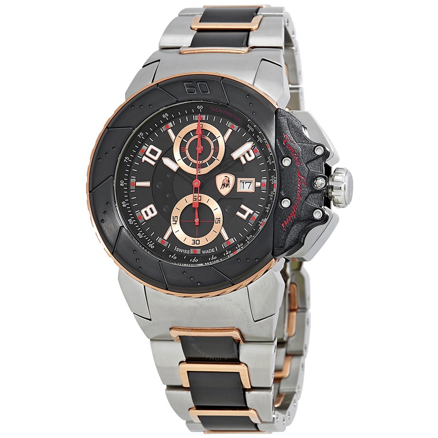Lamborghini Brake Black Dial Mens Chronograph LBGB-9