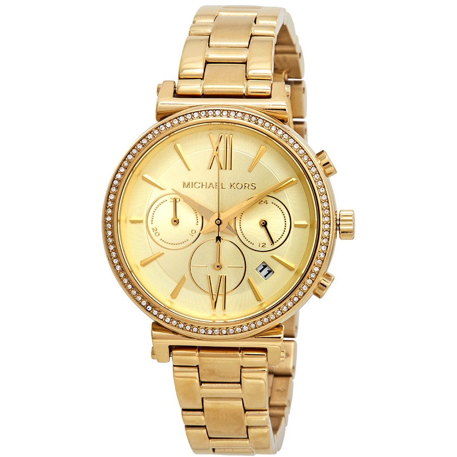 Michael Kors Sofie Chronograph Crystal Rose Dial Ladies MK6559